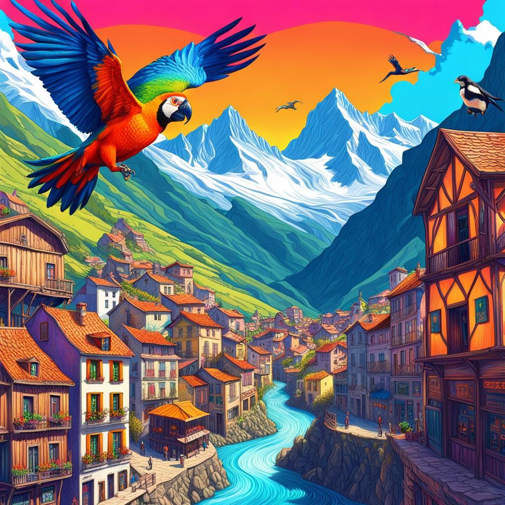 greetings from the postcard - AI Generated Artwork - NightCafe Creator