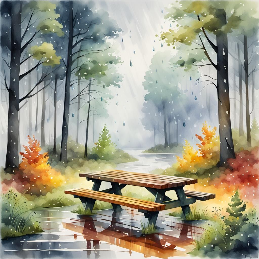 Rainy Scene - AI Generated Artwork - NightCafe Creator