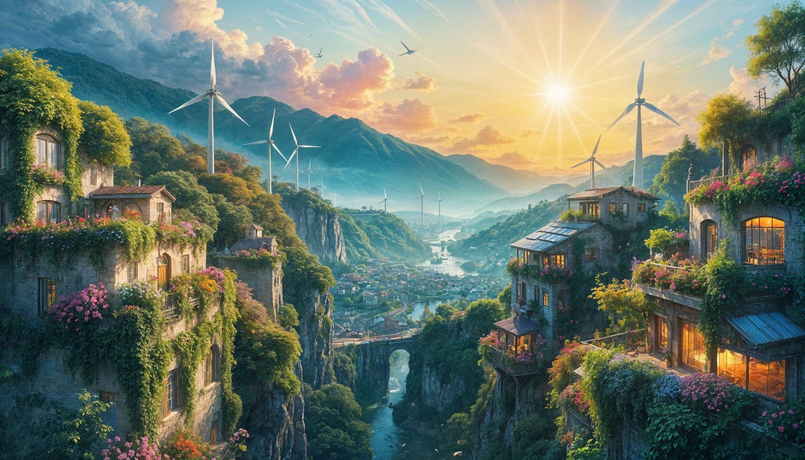 Solarpunk Futuristic Cityscape - Solarpunk Futuristic Citysc...