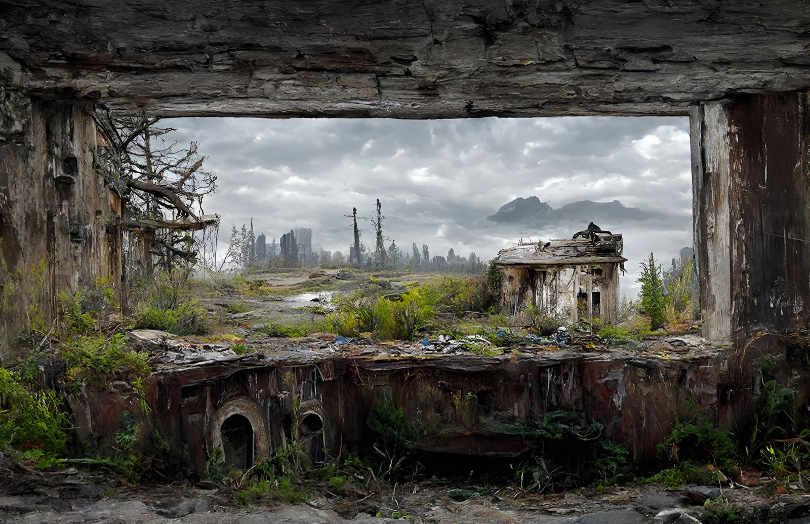 Desolate View to the Desolate Outside World - AI Generated Artwork ...