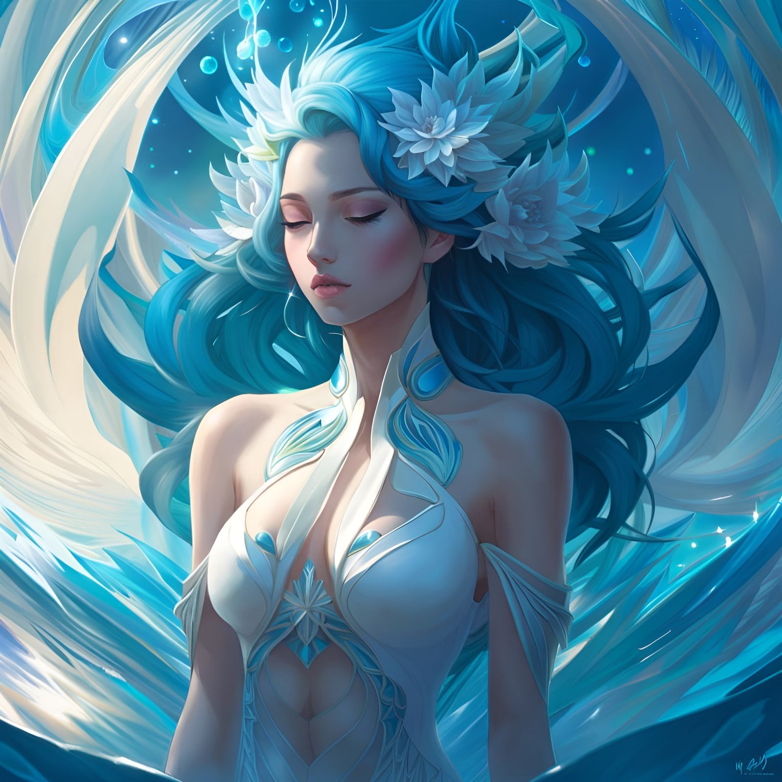 Ocean Goddess - AI Generated Artwork - NightCafe Creator