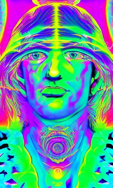 Acid trip beautiful digital illustration psychedelic poster art ...