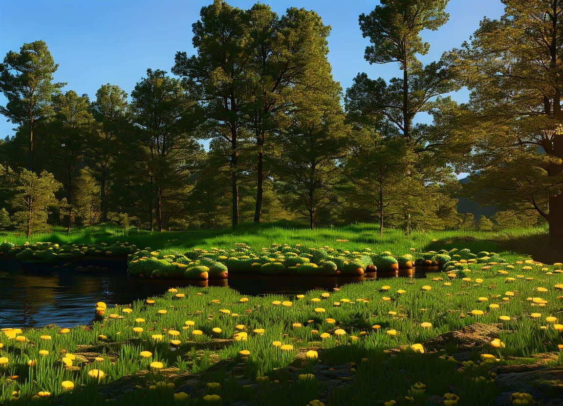 Beautiful Forrest clearing - AI Generated Artwork - NightCafe Creator