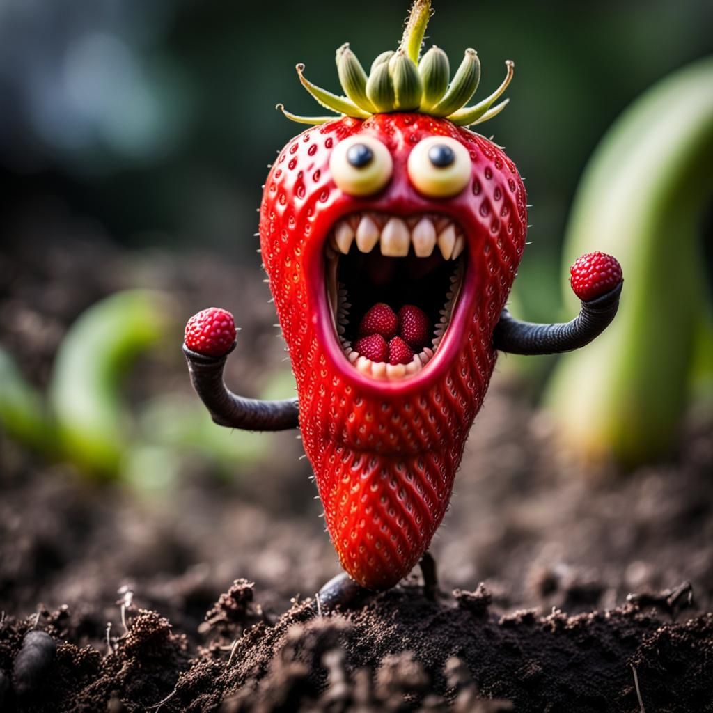 Sadistic strawberry, grotesque bananas, worm tormentor. This fiend ...