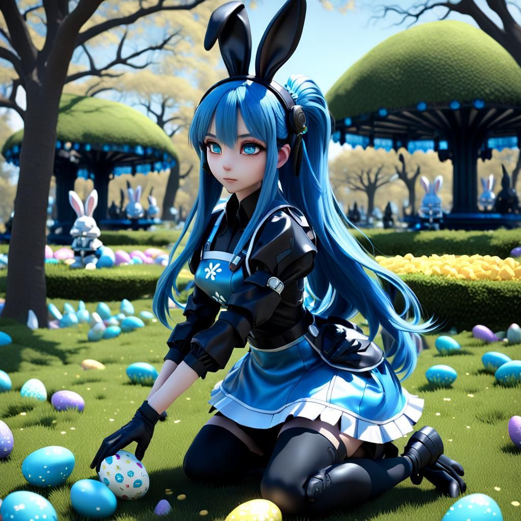 Evolved Anime Bunny Girl - AI Generated Artwork - NightCafe Creator