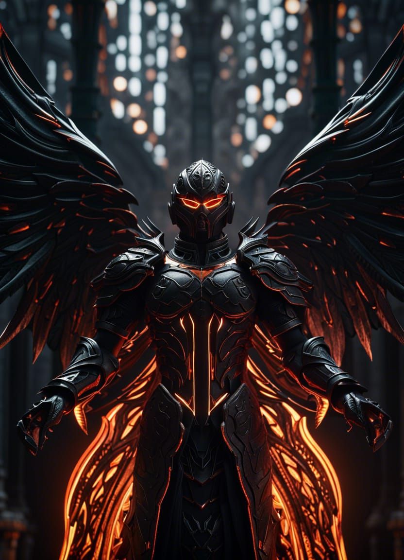 Sinister Angel Knight - AI Generated Artwork - NightCafe Creator