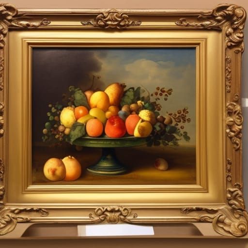 Fruit bowl in the style of a 17th century Dutch old master - AI ...