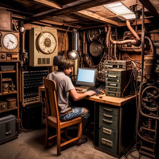 Computer Guy - AI Generated Artwork - NightCafe Creator