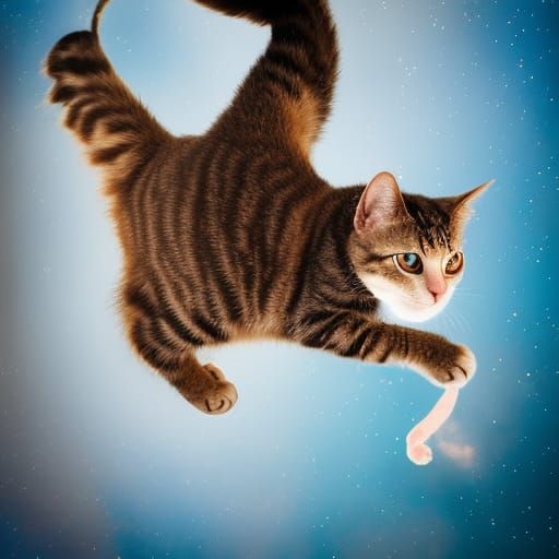 FLYING CATS IN SPACE - AI Generated Artwork - NightCafe Creator