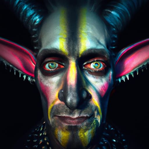 Cyberpunk devil, Lucifer, Lisa Frank, 8k resolution, photorealistic ...