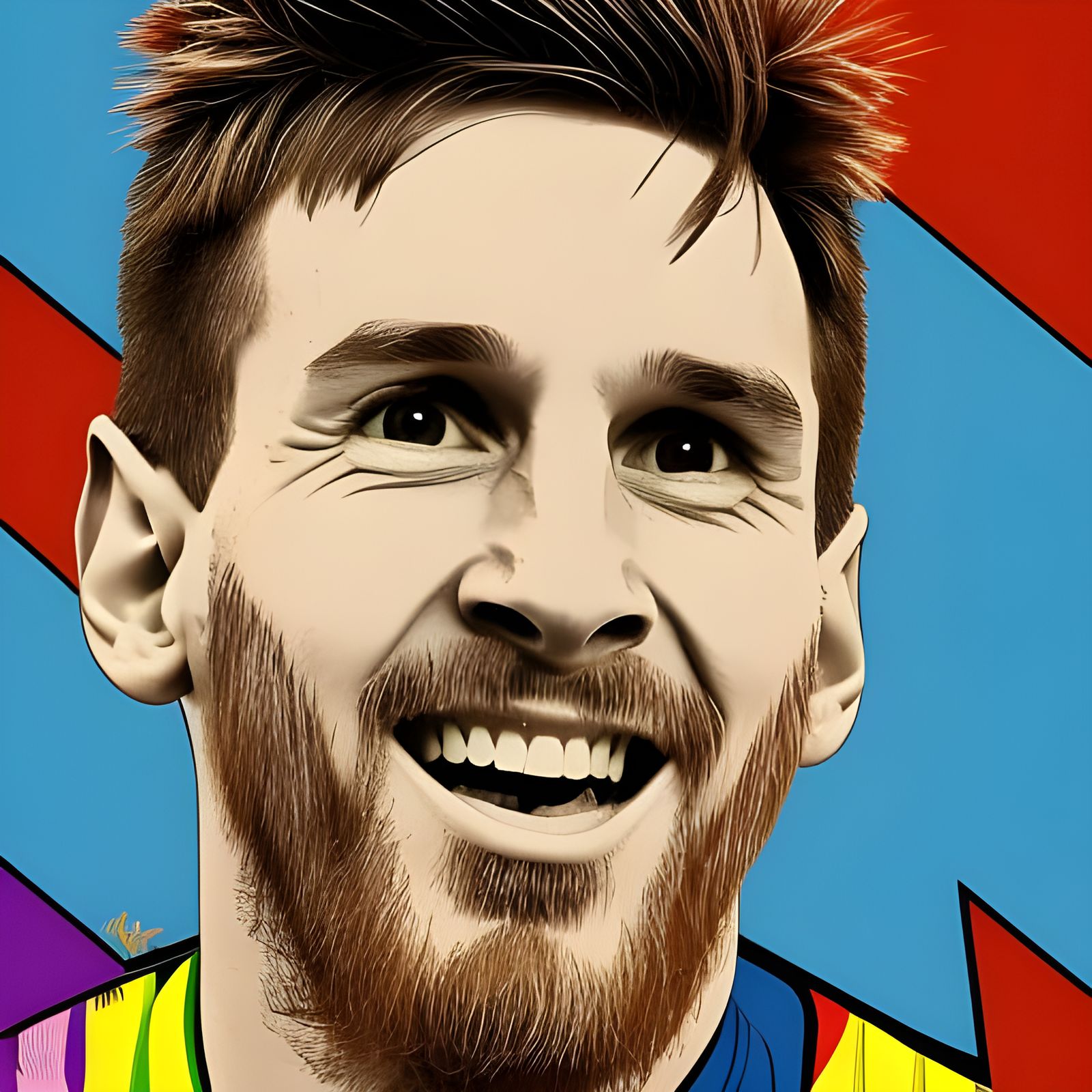 Leo Messi Smile of Victory Portrait - AI Generated Artwork - NightCafe ...