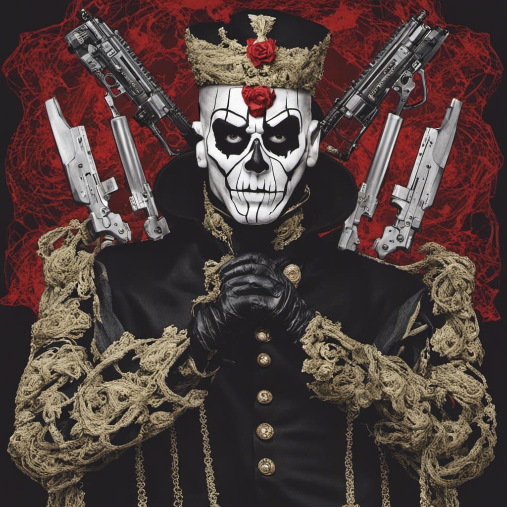 A ghost with Guns - AI Generated Artwork - NightCafe Creator