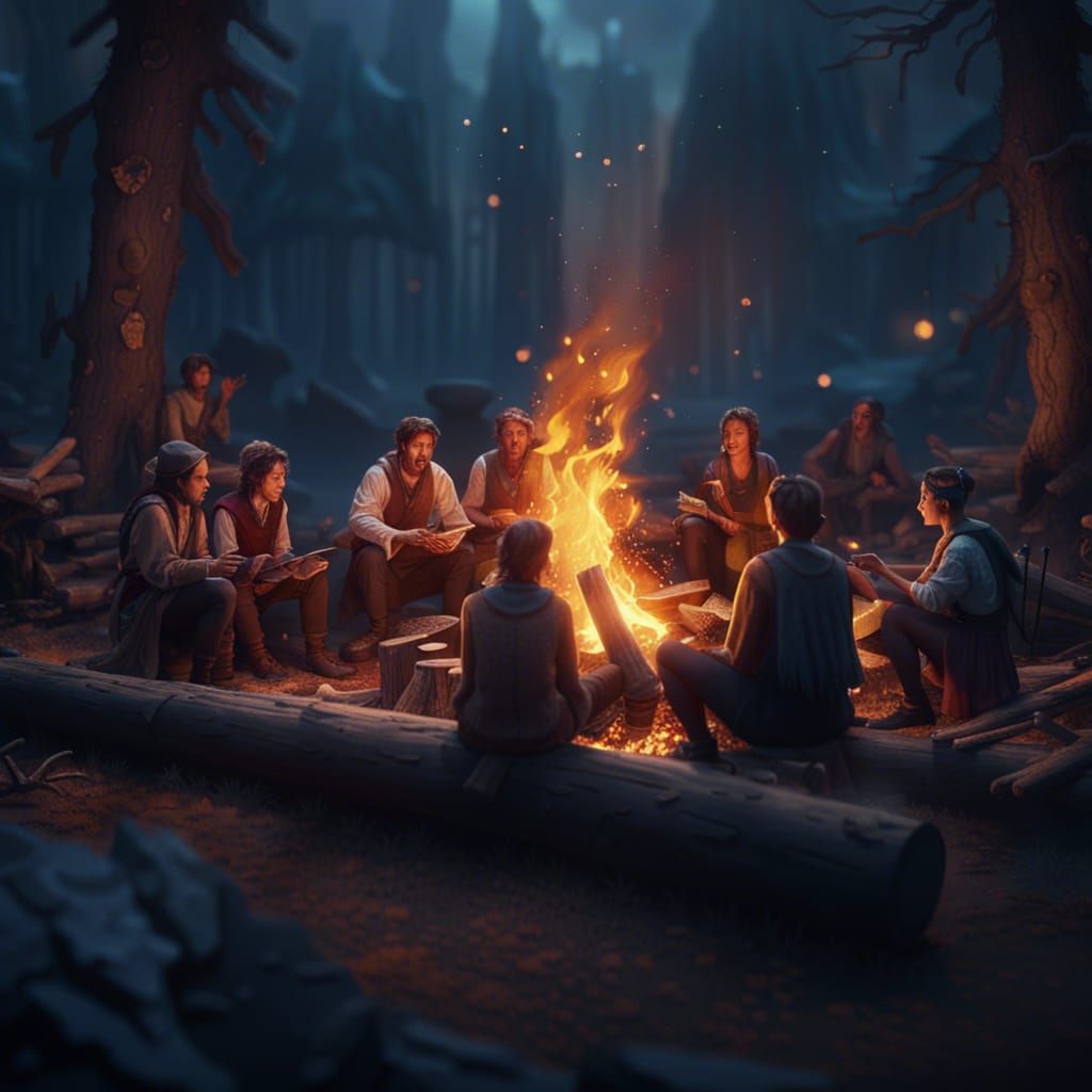 A campfire - AI Generated Artwork - NightCafe Creator