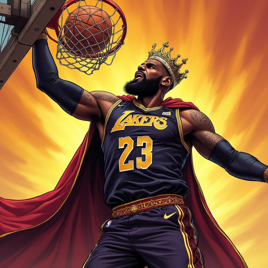 lebron james with a crown - Lebron James as Comic Book Roya...