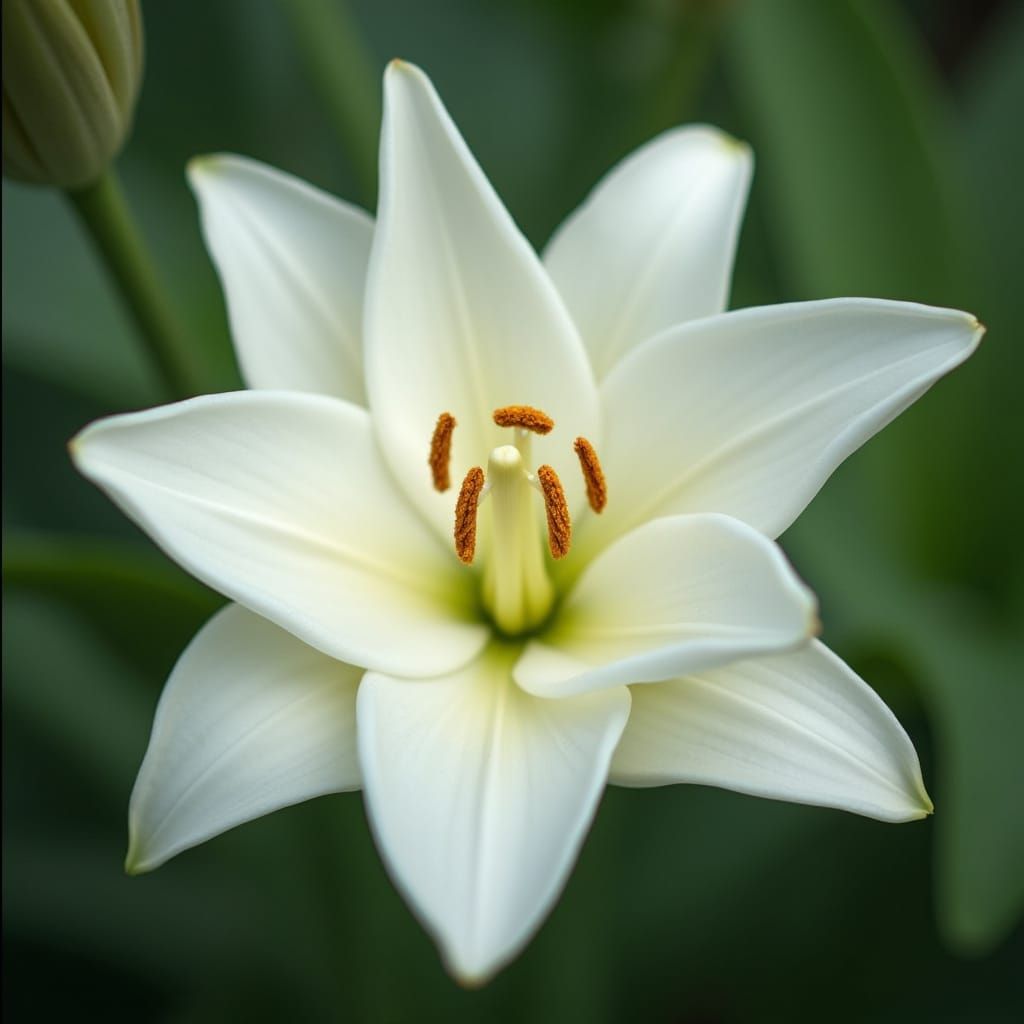 pure white lily close-up - White Lily Close-Up: Floral Photo...