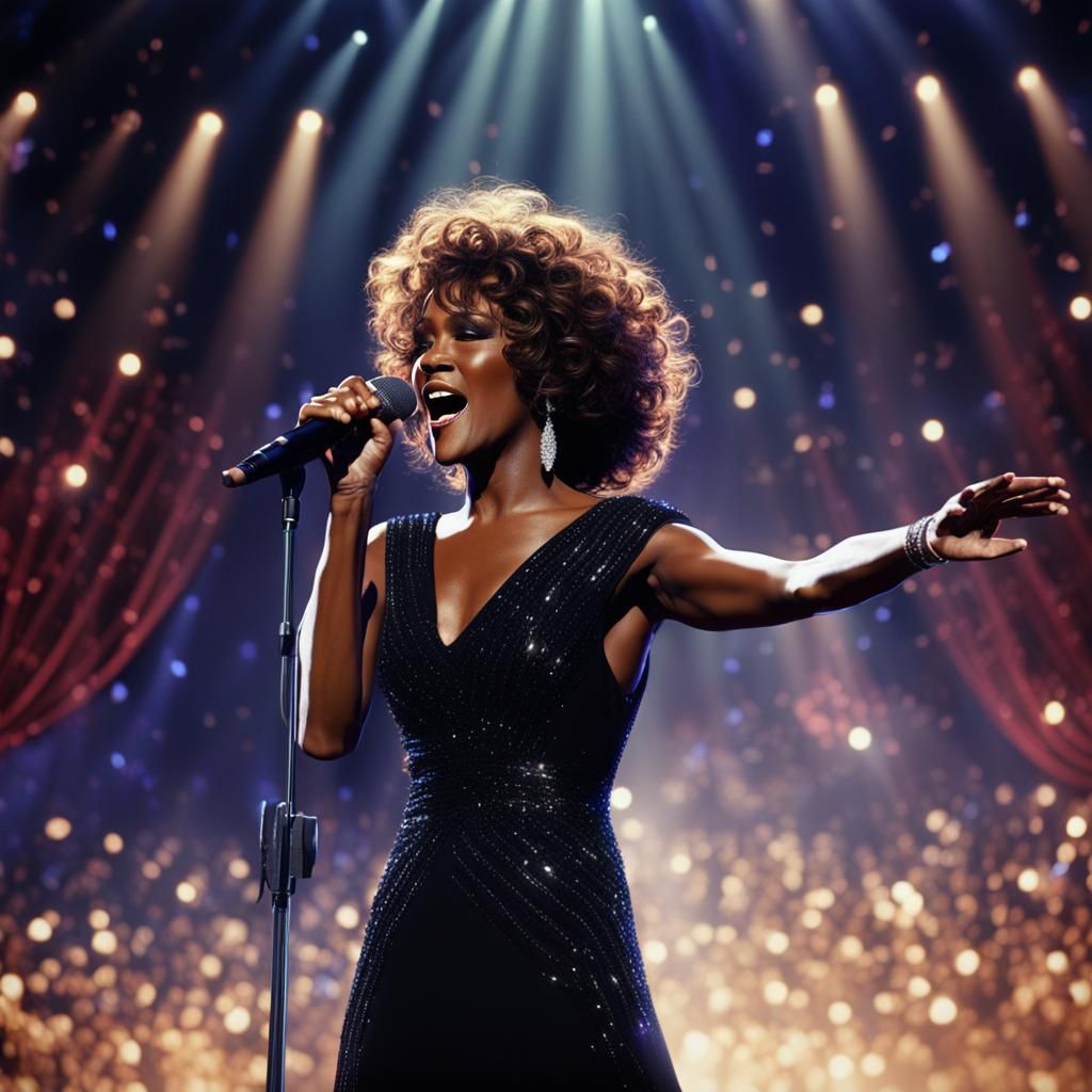 Whitney Houston - AI Generated Artwork - NightCafe Creator