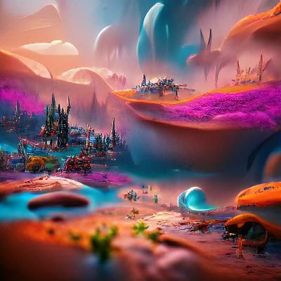 an alien world - AI Generated Artwork - NightCafe Creator