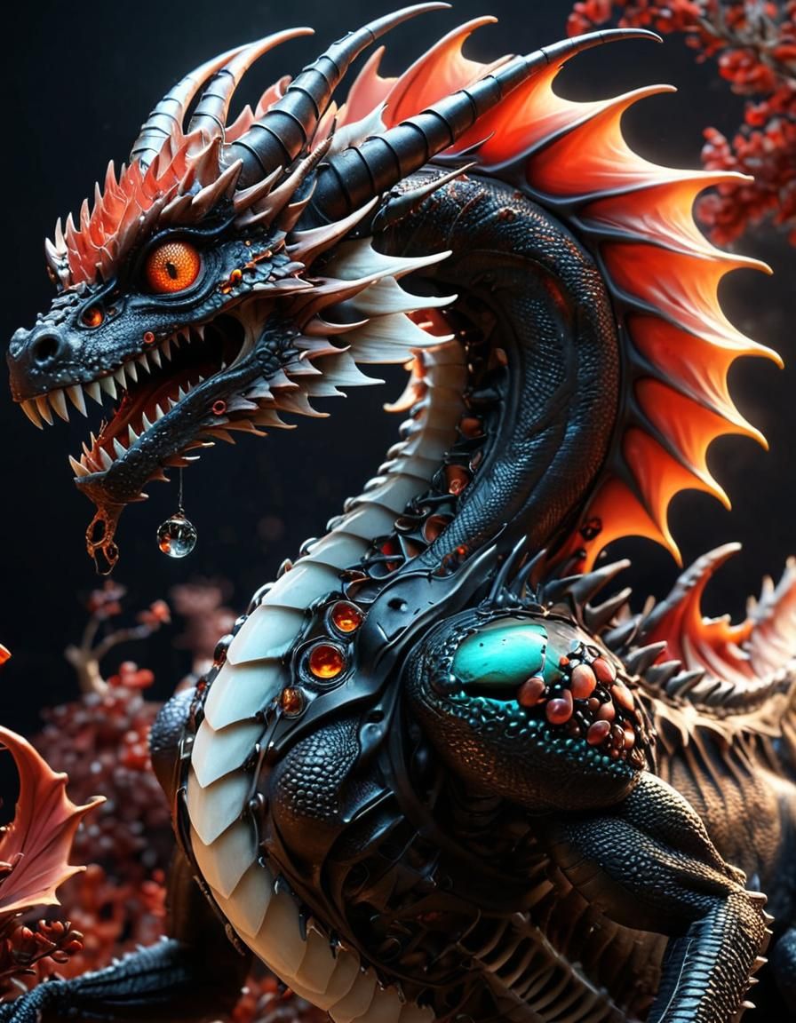 Biopunk Dragon - AI Generated Artwork - NightCafe Creator