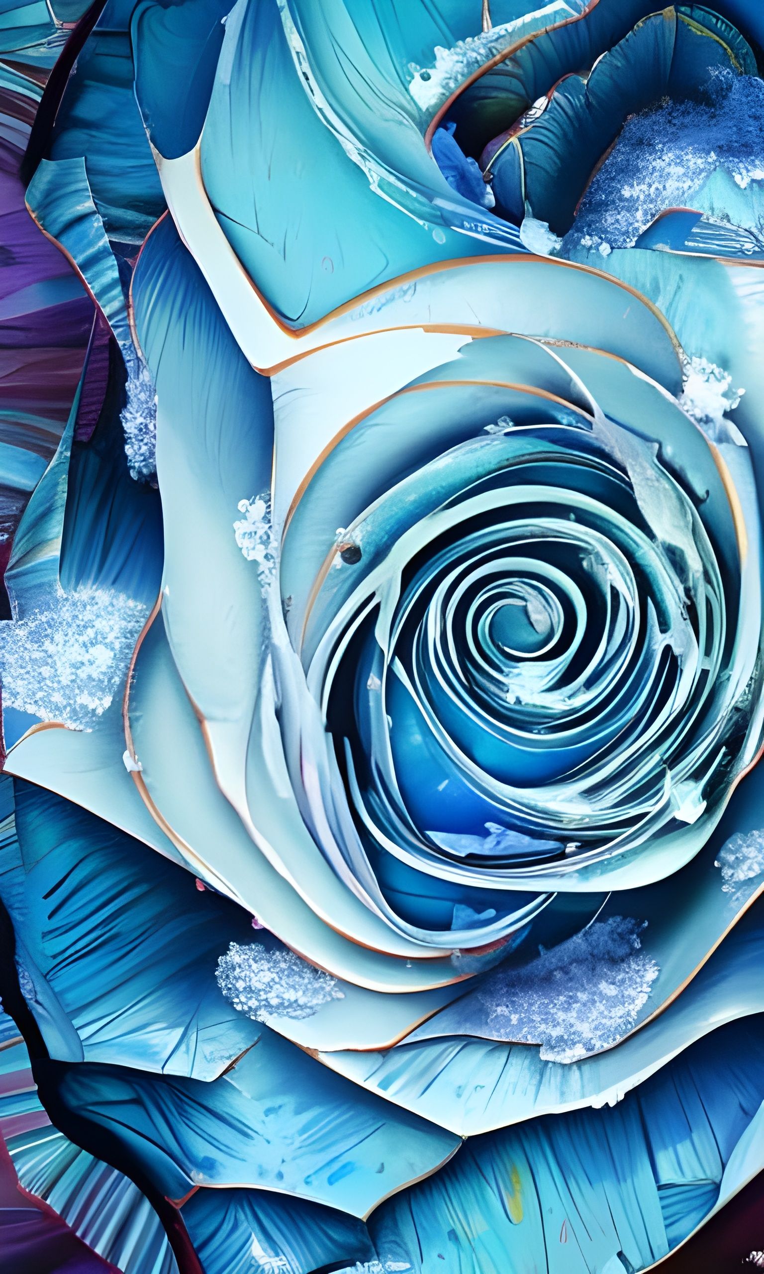 Icy Rose - AI Generated Artwork - NightCafe Creator