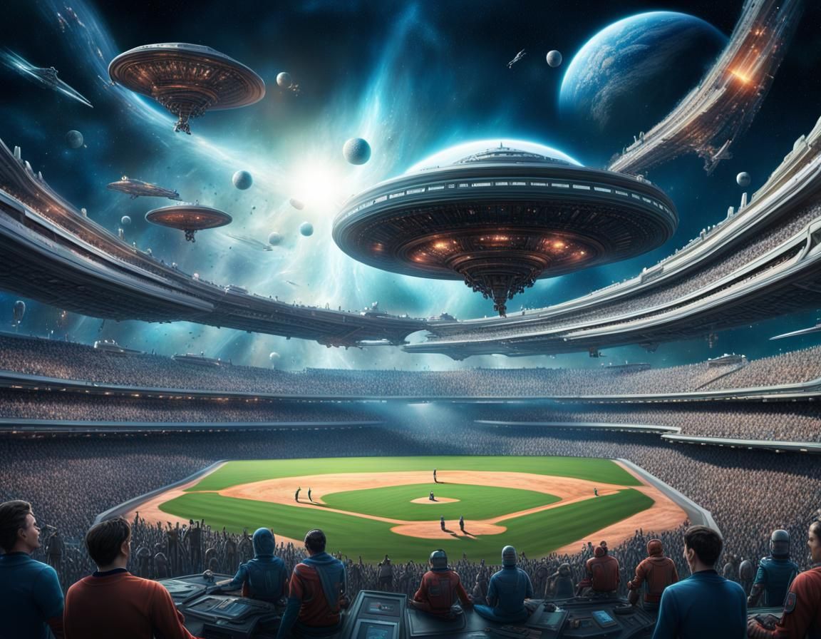 Intergalactic Baseball Game - AI Generated Artwork - NightCafe Creator