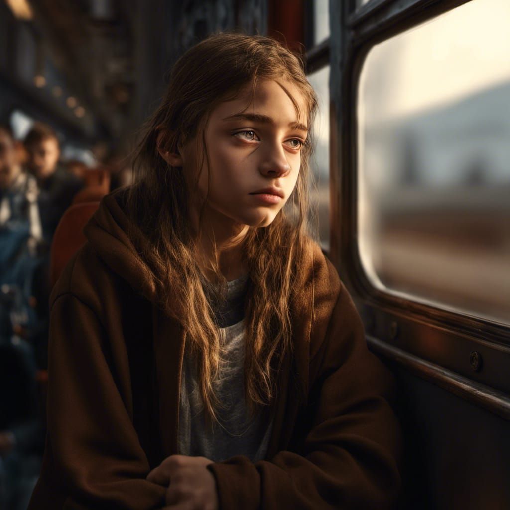 a sad, lonely girl who had run from home, traveling in unknown : r ...