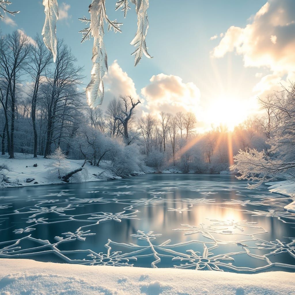 ice fractals in nature - Winter Wonderland with Delicate Ice...