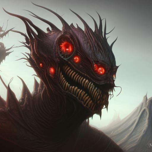 A creature gives you a creepy smile while it's deformed - AI Generated ...