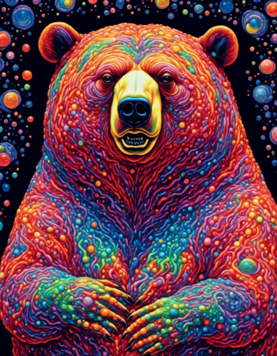 Microphotographic MRI Scan UV X-Ray: "Obese Bear Projecting Spiritual ...