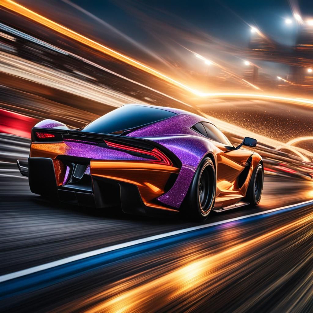 Fast-Moving Drag Racing Car - AI Generated Artwork - NightCafe Creator