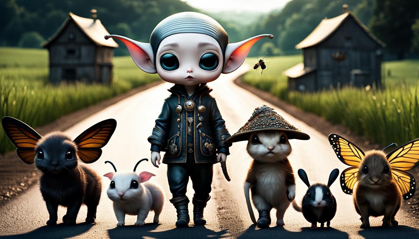 Stunning chibified alien chibi baby pied piper with extra large feet ...