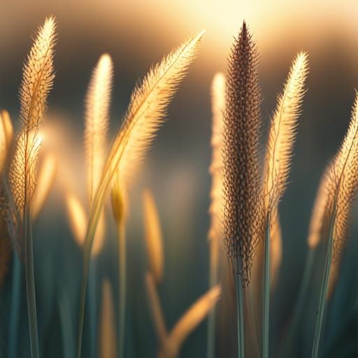 Bullrushes early morning - AI Generated Artwork - NightCafe Creator