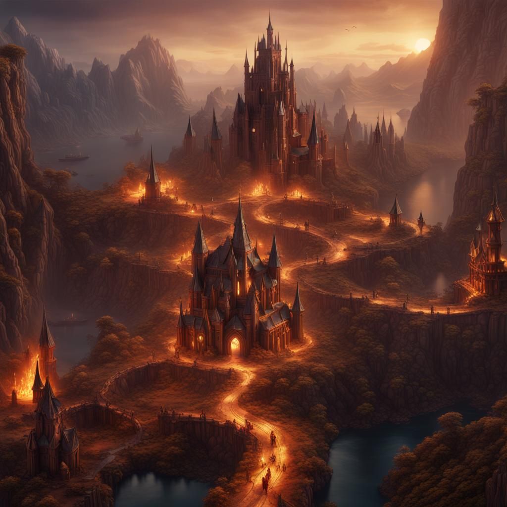 Volcanic Fantasy-Realm - AI Generated Artwork - NightCafe Creator