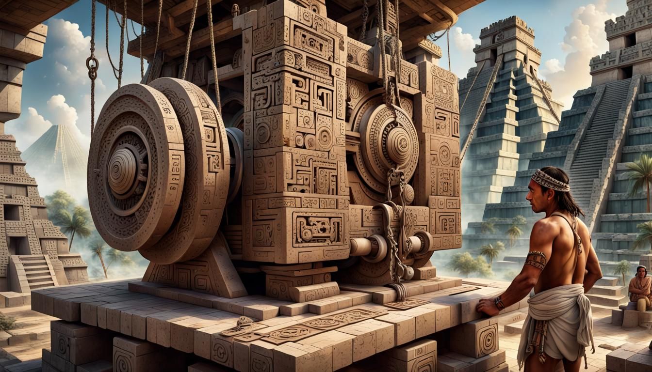 Lost Mayan Technology - AI Generated Artwork - NightCafe Creator