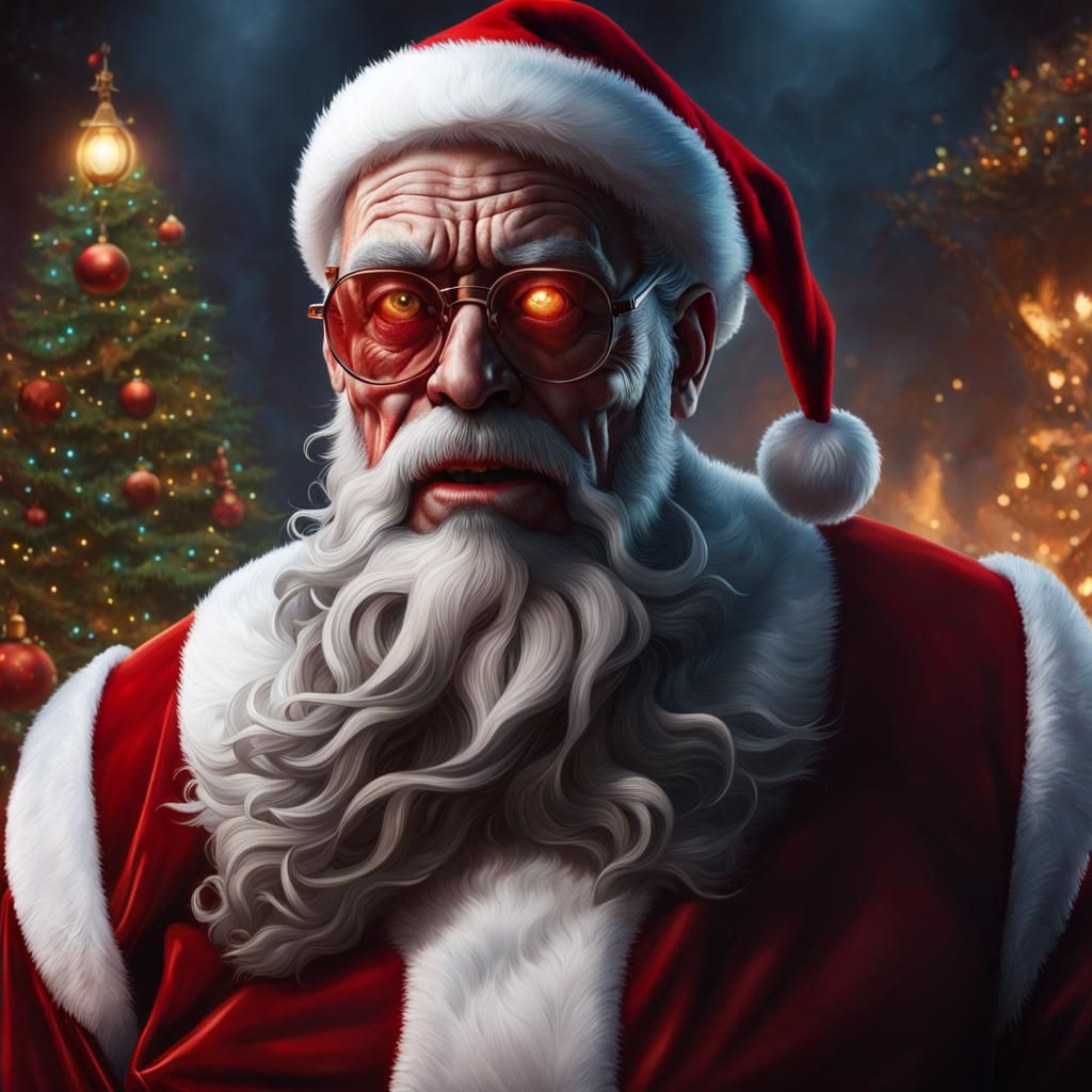 Portrait of a bad santa - AI Generated Artwork - NightCafe Creator