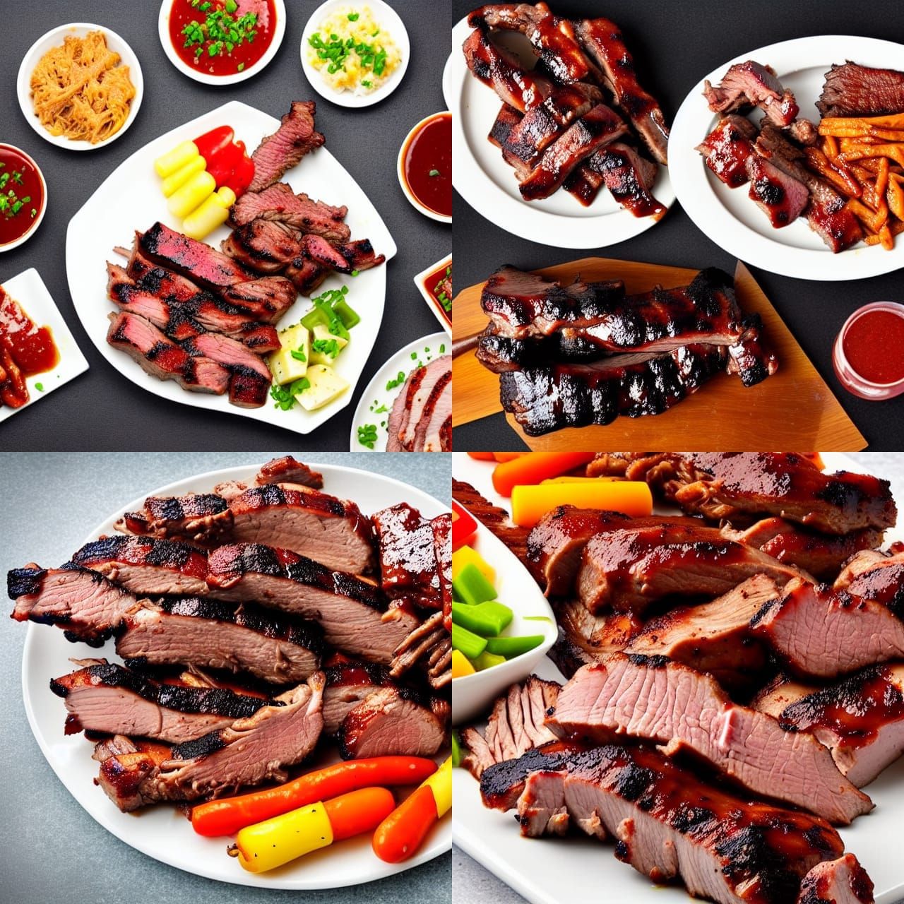 Plate of BBQ - AI Generated Artwork - NightCafe Creator