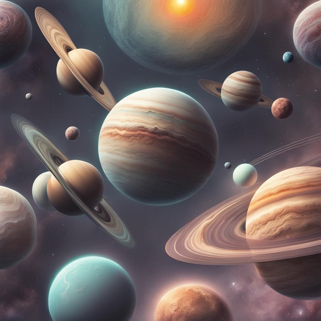 Solar system in Pastel Color Palette (4) - AI Generated Artwork ...
