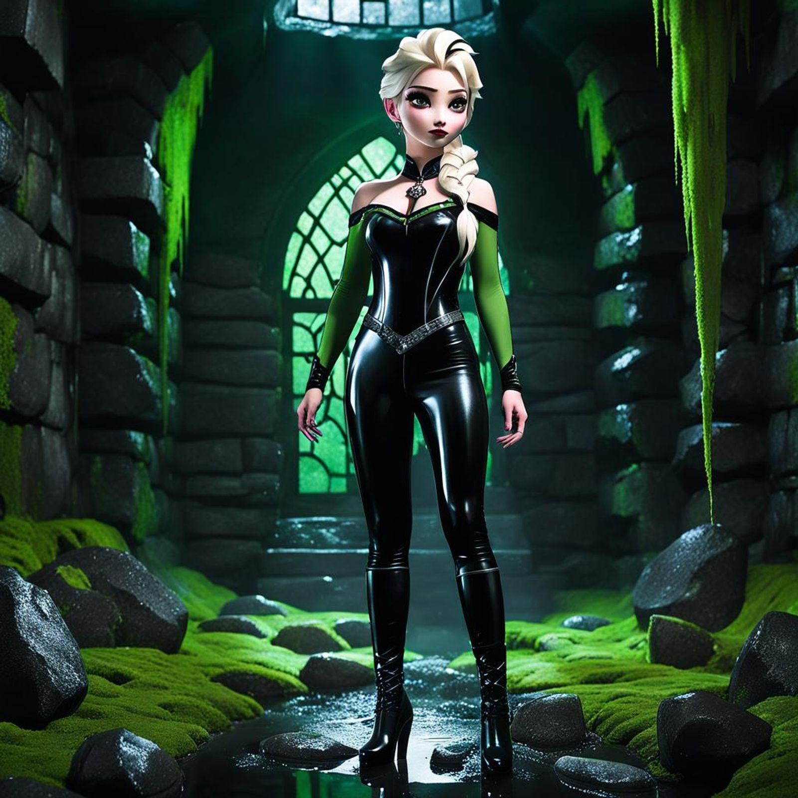 Real-life Gothic Elsa - AI Generated Artwork - NightCafe Creator