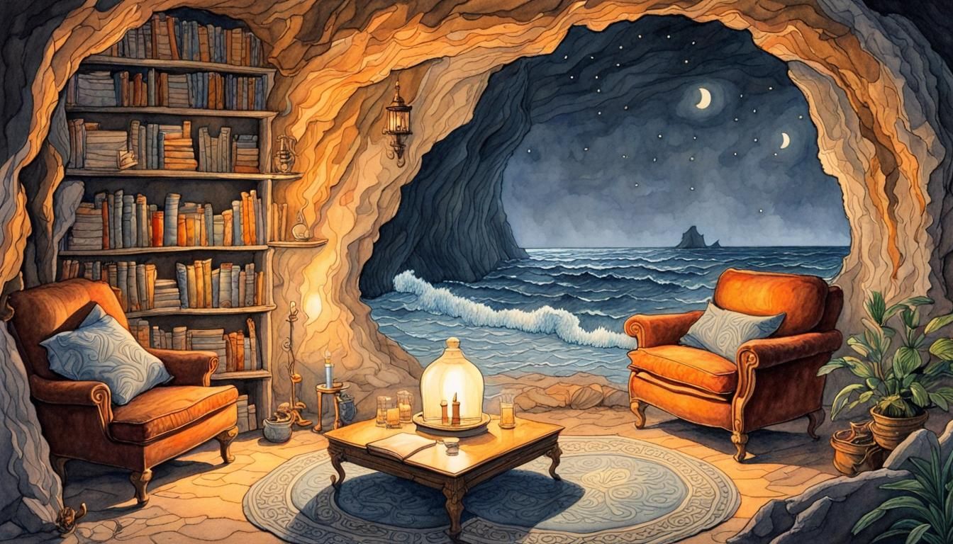 THE LAPPING WAVES - AI Generated Artwork - NightCafe Creator