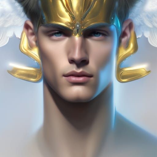 Extravagant Ancient futuristic ethereal Victoria's Secret angelic male ...