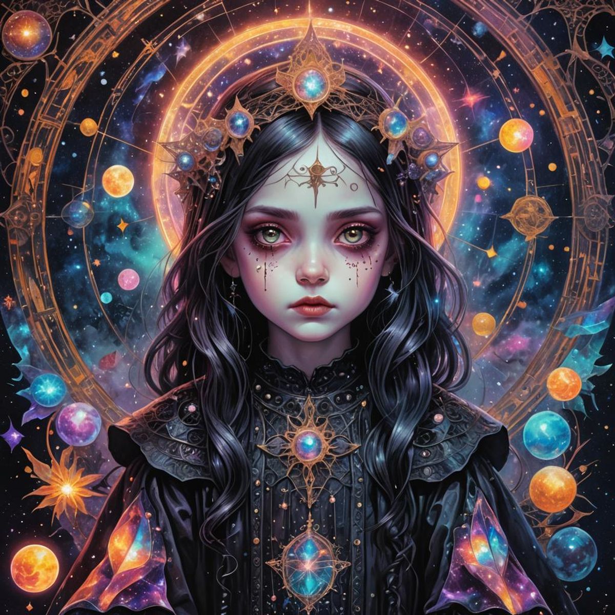 Cosmic Goth - AI Generated Artwork - NightCafe Creator