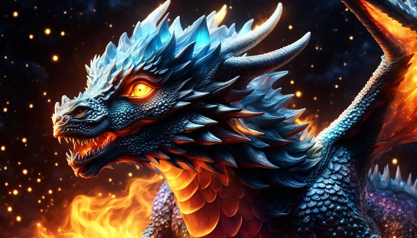 Dark but bright dragon - AI Generated Artwork - NightCafe Creator