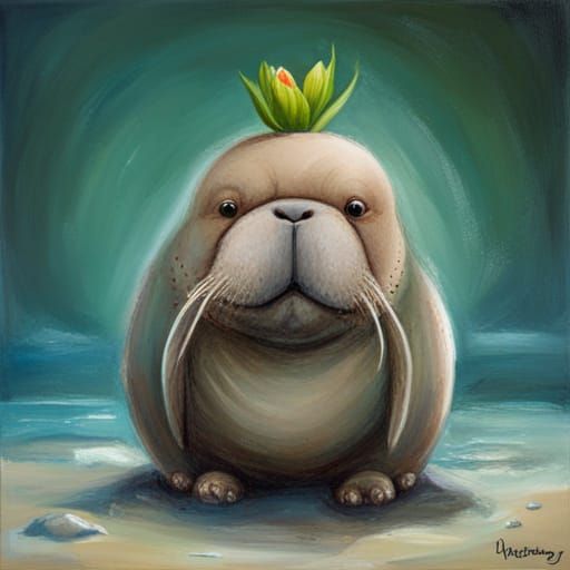 Chibi Walrus - AI Generated Artwork - NightCafe Creator