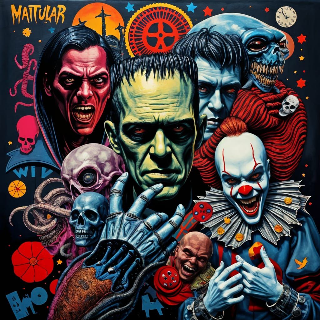 horror film icons - Bold Pop Art Celebration of Horror Icons...
