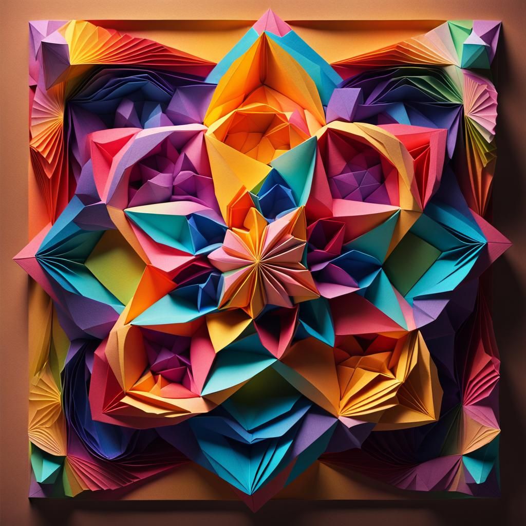 Sacred geometry paper art - AI Generated Artwork - NightCafe Creator