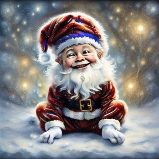 Christmas Monkeys in a Snowy Wonderland Scene - AI Art