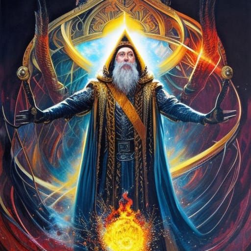 Yellow Wizard - AI Generated Artwork - NightCafe Creator