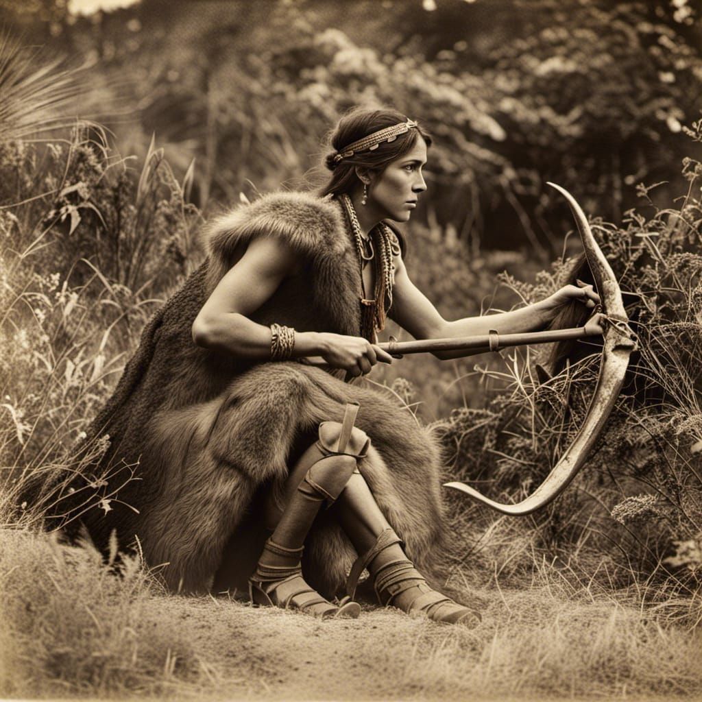 ancient hunting woman - AI Generated Artwork - NightCafe Creator