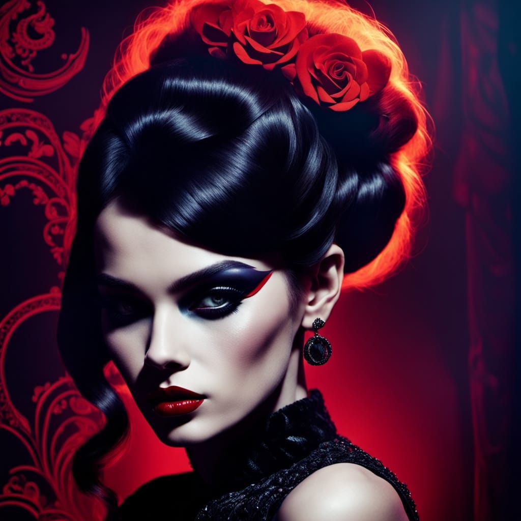 A Vampire of Cacophony, 1967, San Jose, Beautiful ... - AI Art