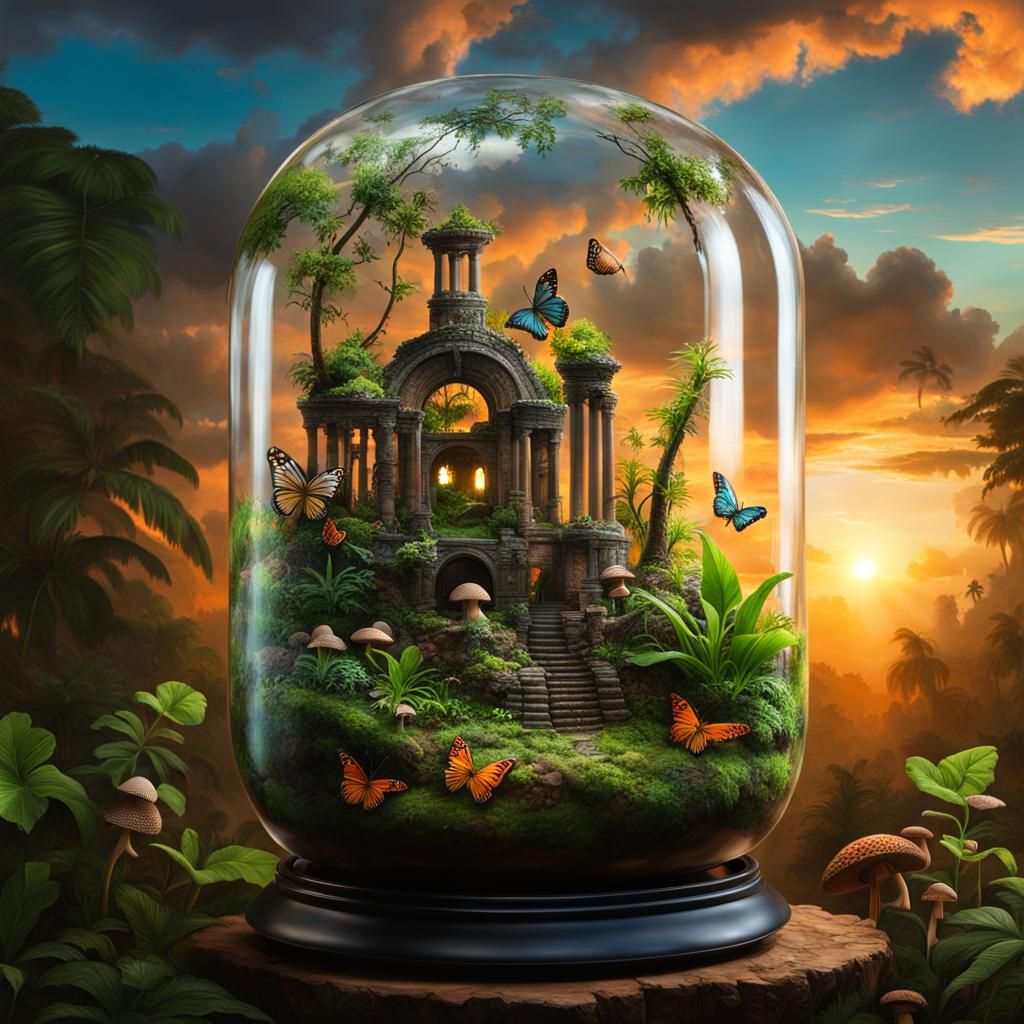 rainforest terrarium - AI Generated Artwork - NightCafe Creator