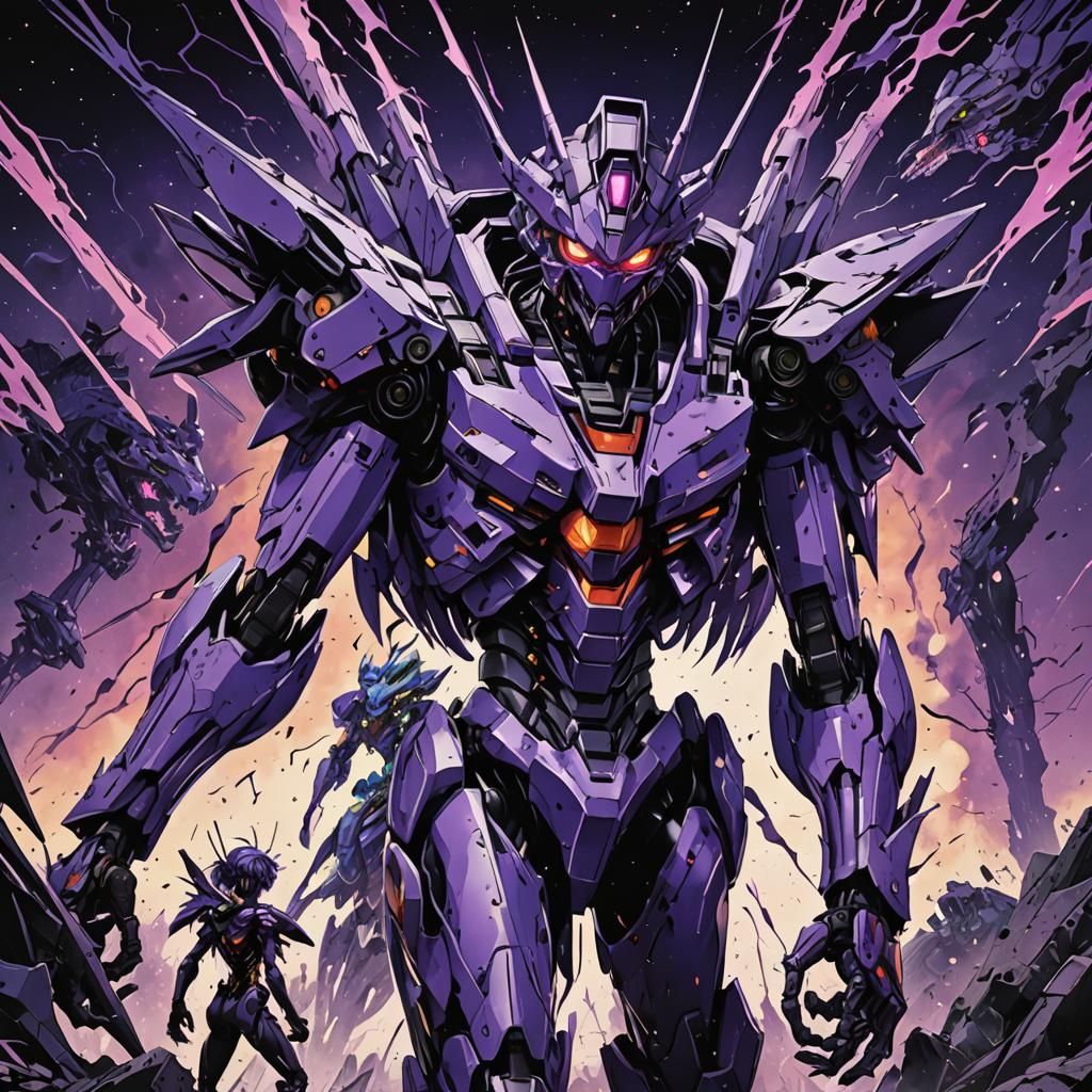 Mecha heavily Based off of 80s Anime and Neon Genesis Evangelion - AI ...